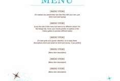 Menu Template Word